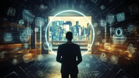 Cyber Security And Data Protection It Features A Businessman Intently