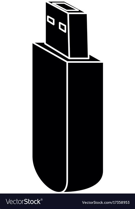 Usb Memory Isolated Icon Royalty Free Vector Image