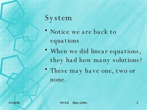 Systems Non Linear Equations PPT