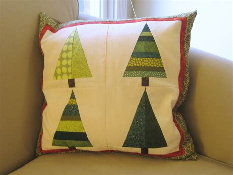 Needle And Spatula Patchwork Holiday Tree Pillows