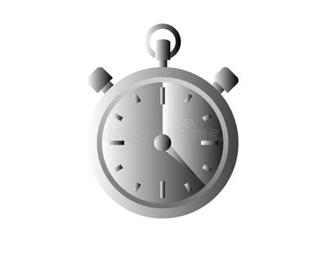 Gradient Gray Stopwatch Timer Icon Stock Illustration Illustration Of