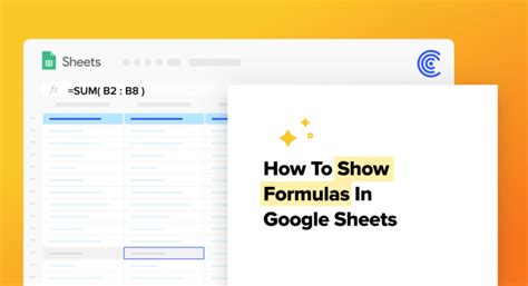 How To Show Formulas In Sheets