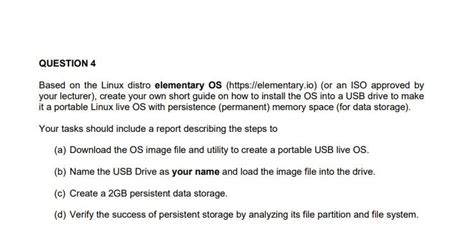 Solved QUESTION Based On The Linux Distro Elementary OS Chegg