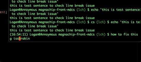 Macos Terminal Line Has Broken Itself When Type Long Characters On Osx Stack Overflow