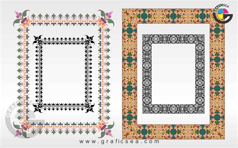 Floral Pattern Art Wall Frame Cnc Type 2 Cdr Vectors Free Download