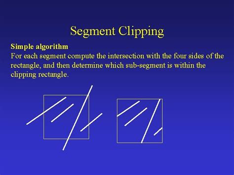 Segment Clipping Simple Algorithm For Each Segment Compute