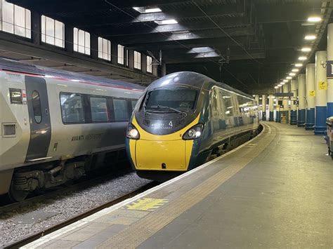 A Class 390 Unit Arriving Into London Euston After Completing A Liverpool Lime Street Service