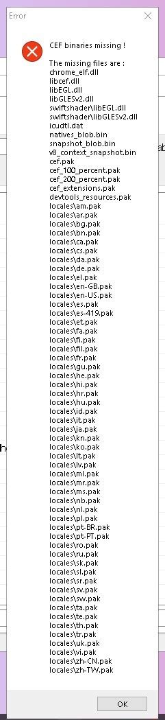 cef binaries missing microsoft community