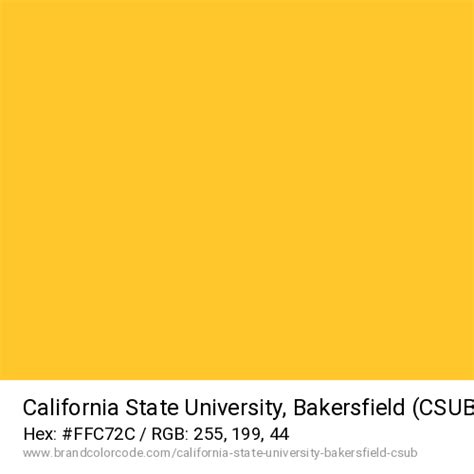 California State University Bakersfield Csub Brand Color Codes