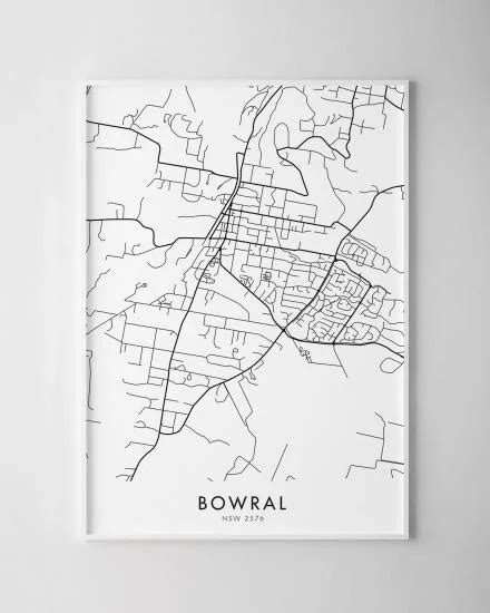 Bowral Nsw Map Print Chelsea Chelsea
