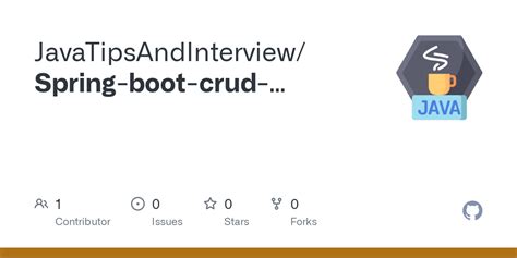 Github Javatipsandinterviewspring Boot Crud Example With Mysql Jpa Database