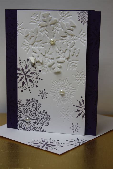 Special Order Christmas Cards White And Purple Holiday Card