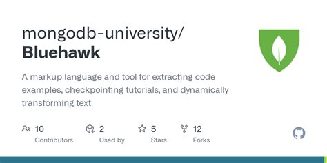 Github Mongodb Universitybluehawk A Markup Language And Tool For