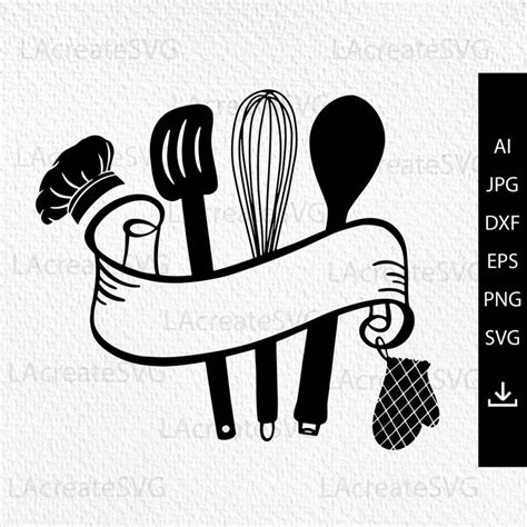 Kitchen Utensils Svg Baking Logo Svg Monogram Baking Svg Cooking Svg
