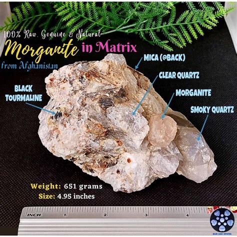 Morganite With Smoky Quartz Clear Quartz Mica And Black Tourmaline In