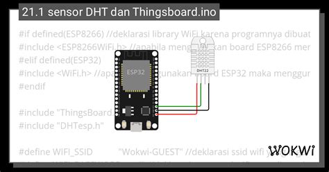 21 1 Sensor Dht Dan O Wokwi Esp32 Stm32 Arduino Simulator