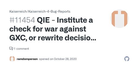 Qie Institute A Check For War Against Gxc Or Rewrite Decision Text · Issue 11454