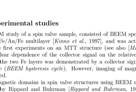 19 Schematic View Of A Beem Experiment On A Spin Valve Taken From