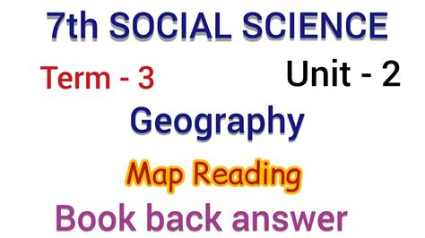 Class SOCIAL SCIENCE Term Geography Unit Map Reading Book Back Answer YouTube