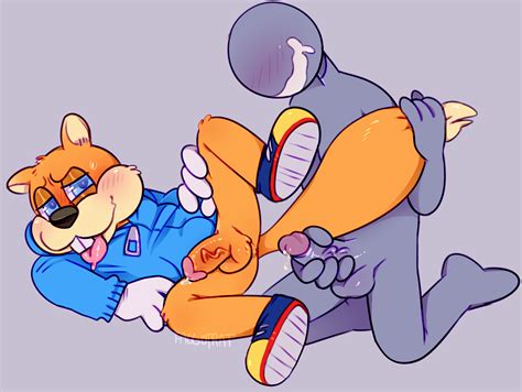 Rule 34 Anthro Clothed Clothing Conker Conkers Bad Fur Day Duo Faggotrat Hi Res Human Human