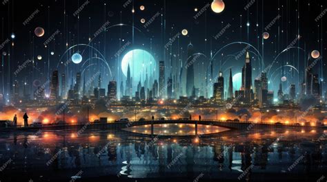 premium photo smart city network created with generative ai