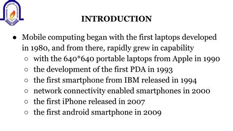 Module 1 Introduction To Mobile Computingpptx Smartphones Consumer Electronics