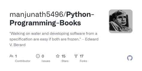 GitHub Manjunath Python Programming Books Walking On Water And Developing Software From