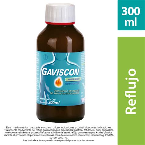 Gaviscon Original Bicarbonato De Sodio Para Reflujo Botella X 300 Ml