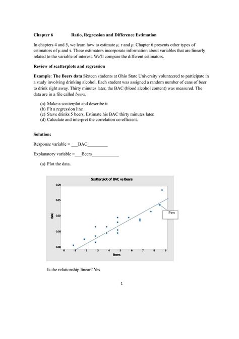 Ratio Regression And Difference Estimation Notes Stat 350 Survey