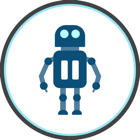 Robot Flat Circle Icon 38836094 Vector Art At Vecteezy