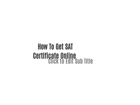 Ppt How To Get Sat Certificate Online Buy Sat Certificate Without