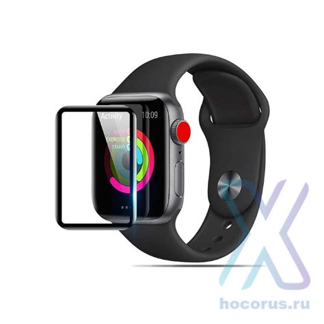 Пленка защитная PMMA Apple Watch 45mm Black оптом по цене 50 руб ...