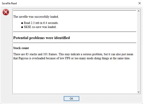 Excessive Slif Related Stacksframes Technical Support Skyrim