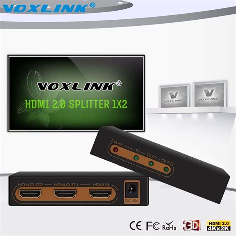 Voxlink HDMI HDR X HDMI Splitter K Hz HDCP EU HDMI Splitter Consumer
