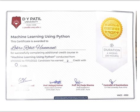 Machinelearning Python Datascience Rohit Lokre