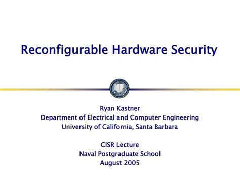 Ppt Reconfigurable Hardware Security Powerpoint Presentation Free
