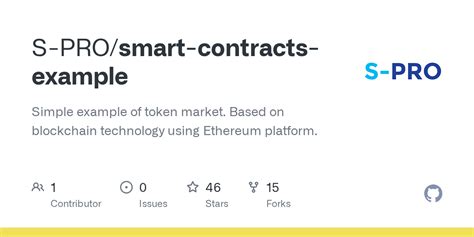 Github S Prosmart Contracts Example Simple Example Of Token Market Based On Blockchain