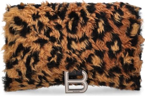 Balenciaga Hourglass Faux Fur Wallet On Chain Shopstyle Clutches