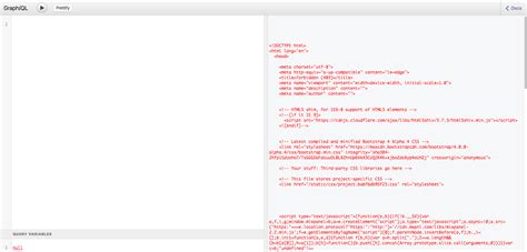 Graphql Graphiql Works Locally But In Production The Output Shows