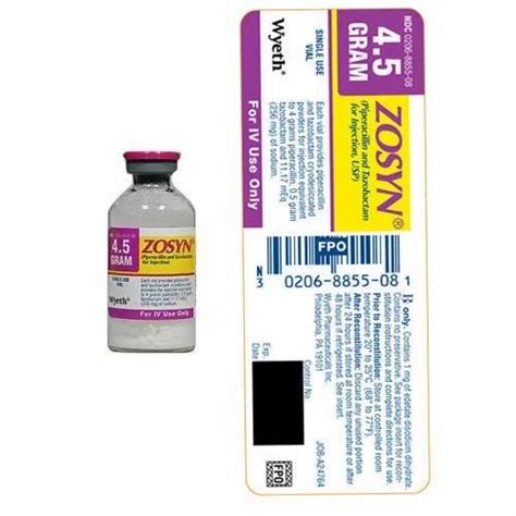 Zosyn Injection Latest Price Dealers And Retailers In India