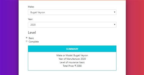 Car Insurance Generator Using Javascript Ource Code