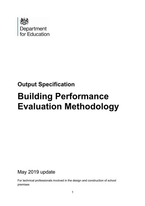 Pdf Output Specification Building Performance Evaluation · 247