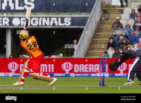 Manchester 7 August 2023 Charis Pavely Batting For Birmingham Phoenix