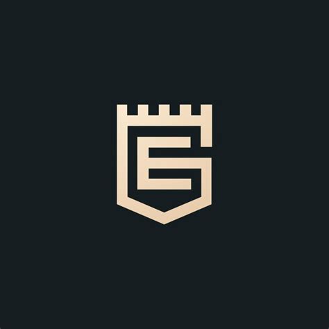 Ge 로고 디자인 벡터 이미지 프리미엄 벡터
