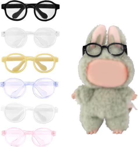 6pcs Mini Doll Glasses Tiny Plastic Doll Decorative
