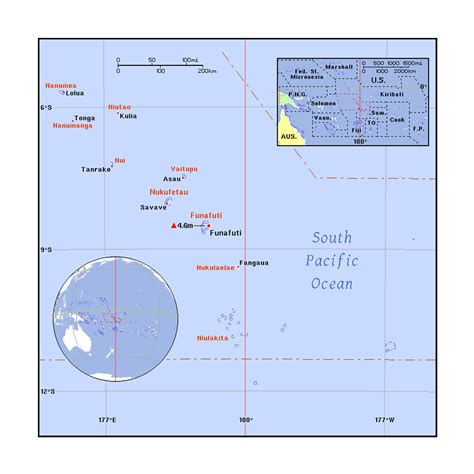 Detailed Political Map Of Tuvalu Tuvalu Oceania Mapsland Maps