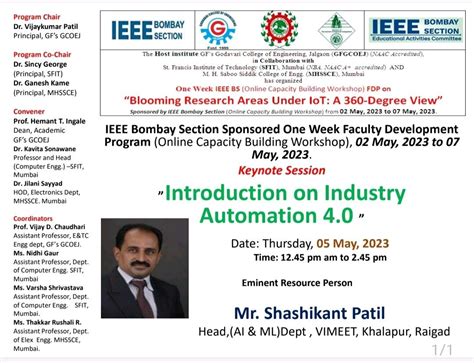 Dr Shashikant Patil On Linkedin Ieee Automation