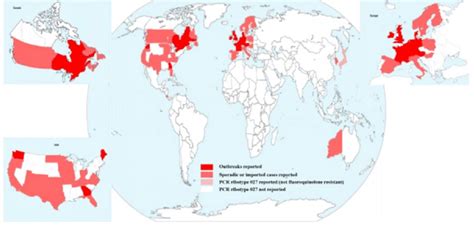 Worldwide Cdi Occurrence Of C Difficile Pcr Ribotype 027 Download