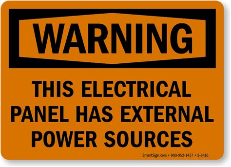 Multiple Power Source Signs Multiple Source Warning Signs