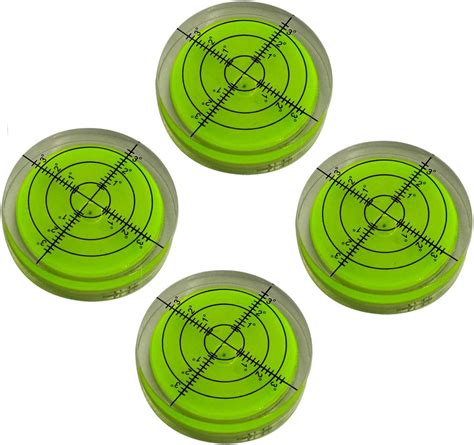 Universal Horizontal Bubbles Bubble Spirit Level Circular Bullseye Level Inclinometers 4pcs